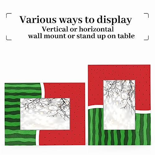 Pardick Watermelon Fruit 11x14 Picture Frame, Red Green Wooden Photo Frames for Wall Mounting or Tabletop Living Room Bedroom Home Decor