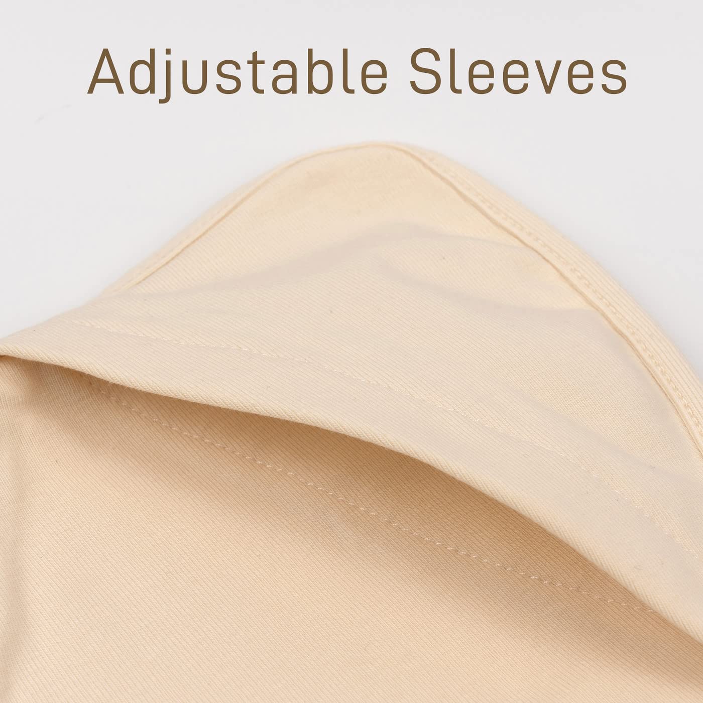 ZIGJOY Newborn Cotton Swaddle Blanket Baby Sleep Sack with Adjustable Sleeves Wearable Blanket with Two-Way Zipper for Baby 3-6 Months,Yellow