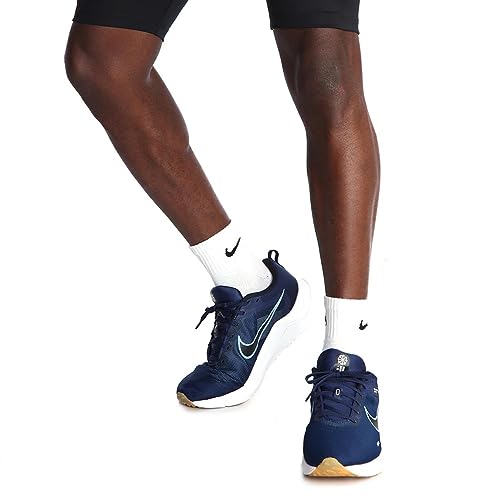 Nike Downshifter 12 Mens Running Trainers DD9293 Sneakers Shoes (UK 10 US 11 EU 45, Midnight Navy Worn Blue 400)