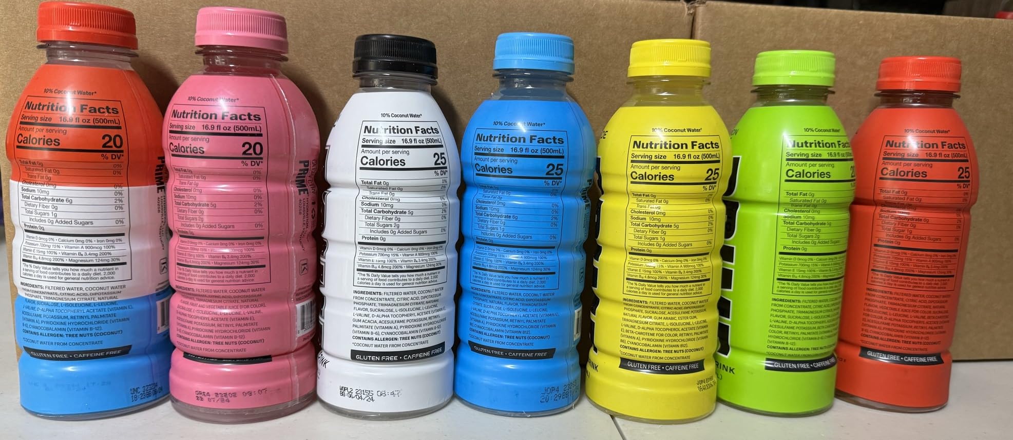 NEW Flavor Prime Hydration Sports Drink Lemonade Bundle - Coconut Water, BCAAs, Vitamin B, Electrolyte Beverage - Lemonade, Meta Moon, Lemon Lime, Tropical Punch, Blue Raspberry, Strawberry Melon &