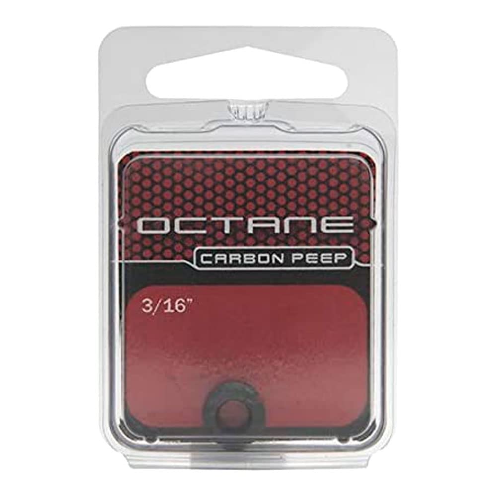 OCTANE Carbon Peep | Lightweight Durable Easily Attached Archery Hunting Bow Peep Sight with Anti-Glare Finish - 3/16"