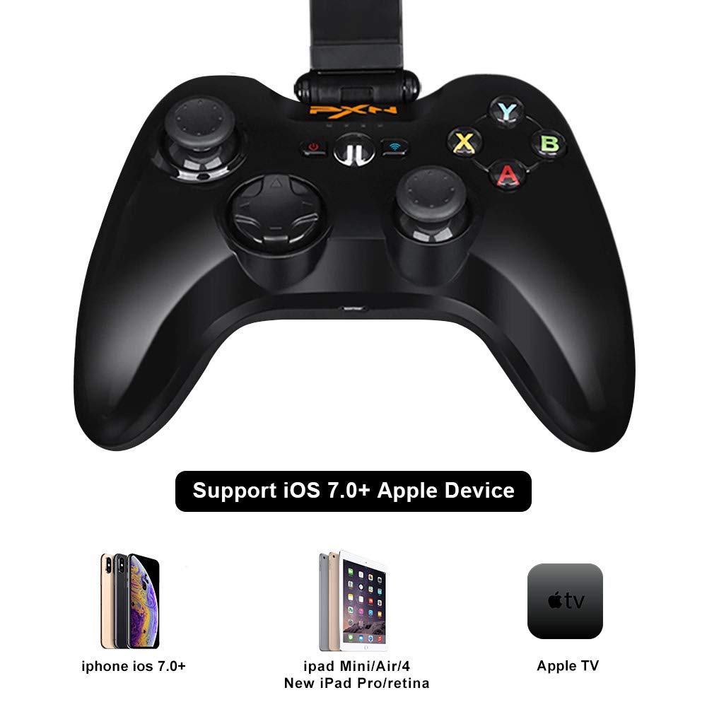 PXN Mfi Game Controller for IPhone Speedy(6603) IOS Gaming Controllers for Call of Duty Gamepad with Phone Clip for Apple TV, Ipad, IPhone (Green)