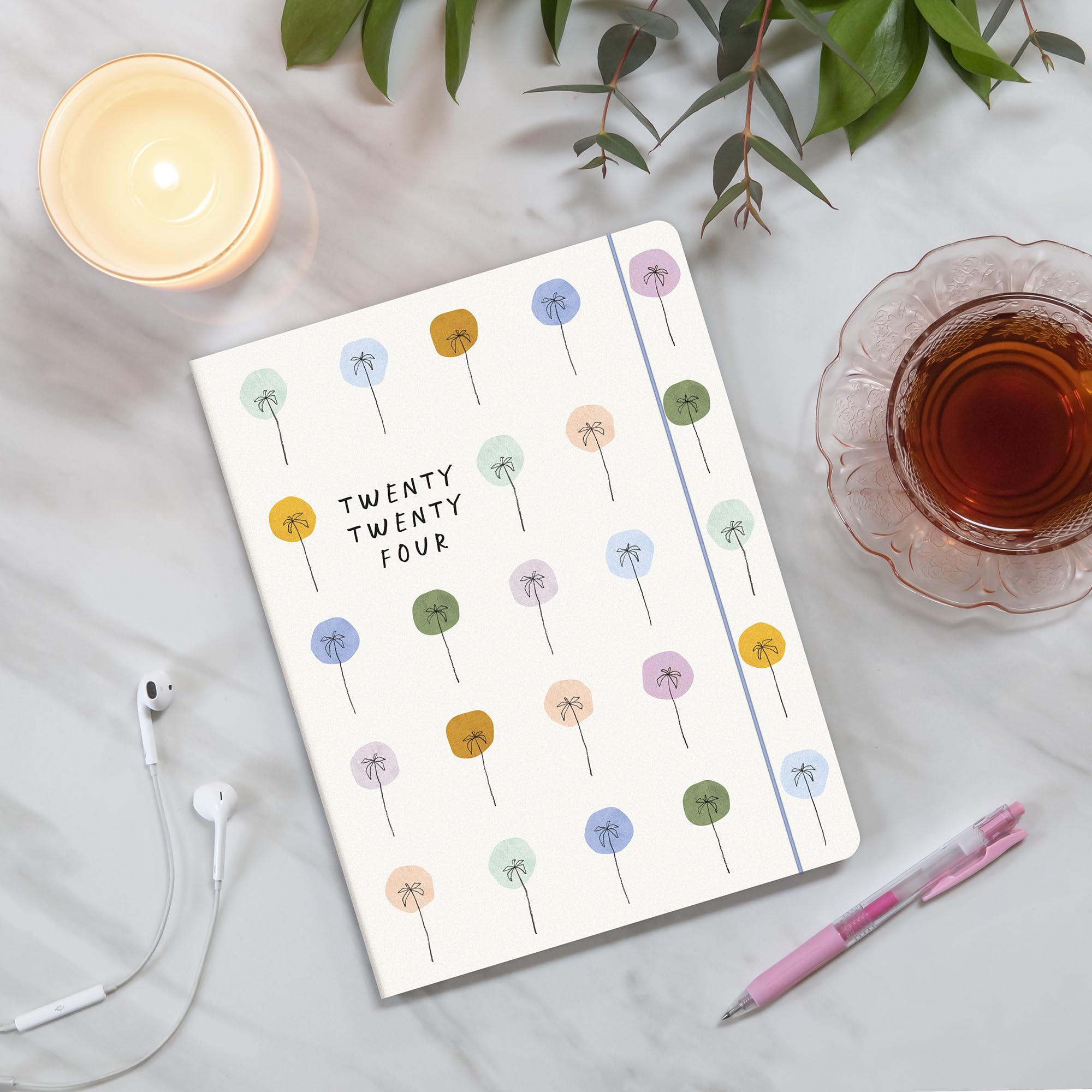 Orange Circle Studio Planner 2024, Just Right Monthly Calendar, Cute Notebook for To Do List, Appointment Book for Planning, With Storage Pocket & Elastic Closure, 17-Month Agenda for School/Work,