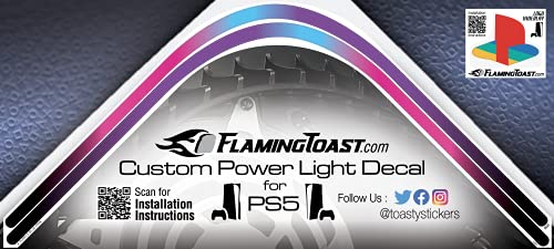 Power Light Decal and Underlay Sticker Combo for PS5 Playstation 5 (Purple/Blue/Pink)