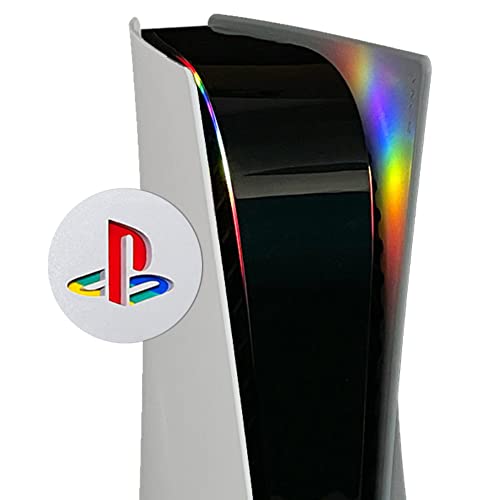 Power Light Decal and Underlay Sticker Combo for PS5 Playstation 5 (Double Rainbow)