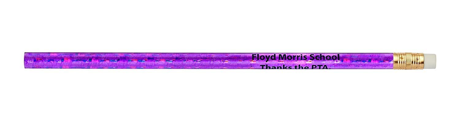 Pencil Guy Promotional Personalized Imprinted Glitz Round Pencils- 500 per box Purple
