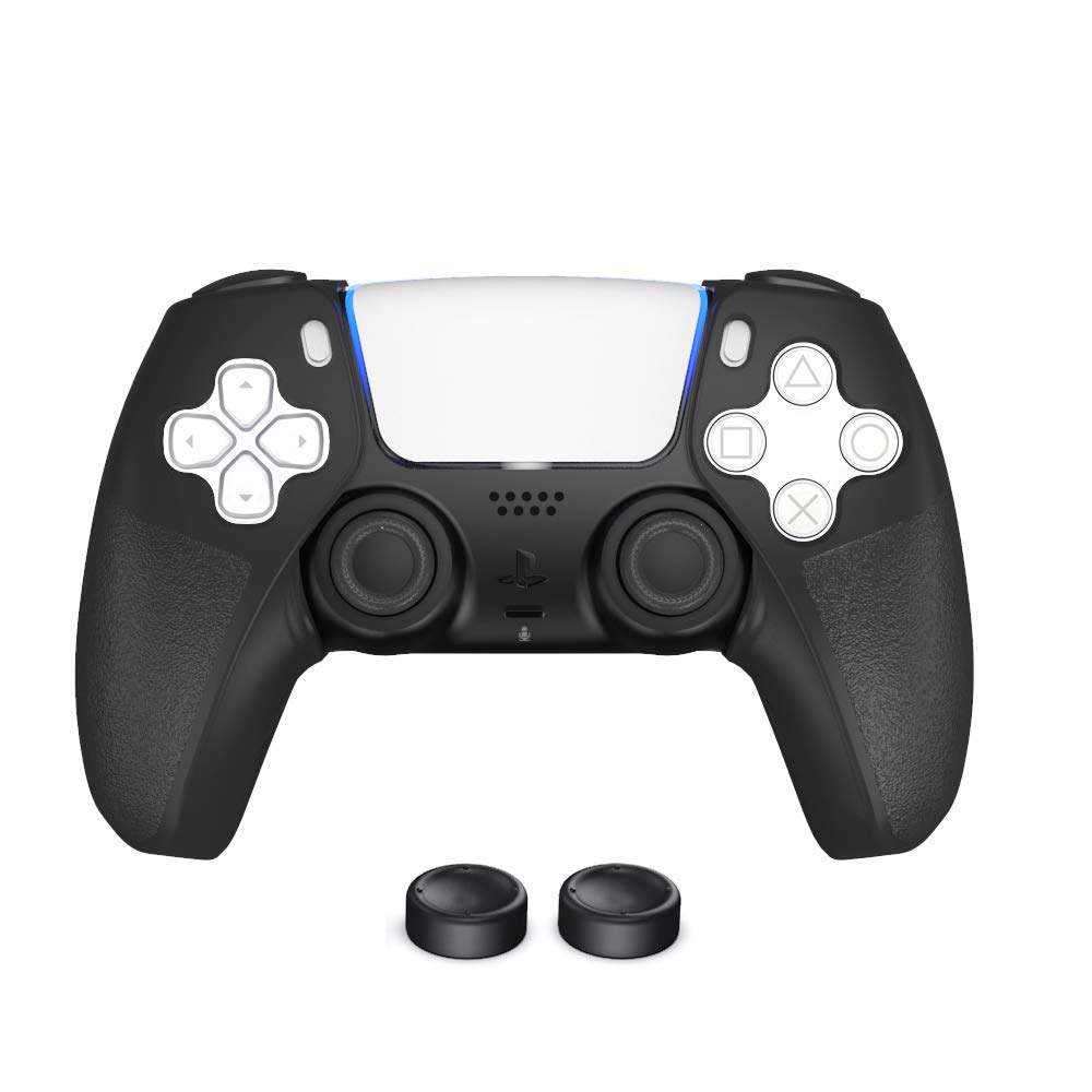RALAN Silicone Rubber Cover Skin case Anti-Slip Water Transfer Customize for PS5 Controller + Extra Thumb Grips x 10.