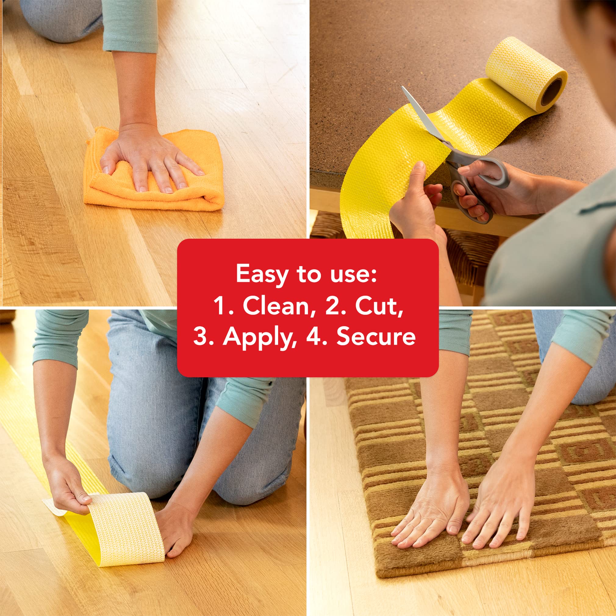 Optimum Technologies Lok Lift Rug Gripper for Runners, 4 Inch by 25 Feet. The Original Slip Resistant Rug Solution