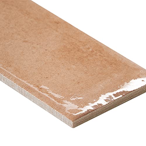 Tint Terracotta 2.95 in. x 15.74 in. Polished Porcelain Wall Tile (14.2 Sq. Ft. / Case)