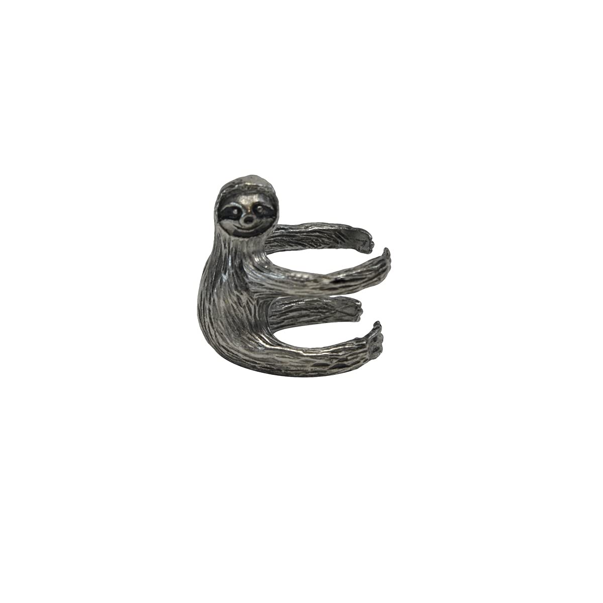 TG,LLC Treasure Gurus Sterling Silver Sloth Finger Ring Metal Fashion Accessory Cute Women's Jewelry Animal Gift, OT-SLOTHRING