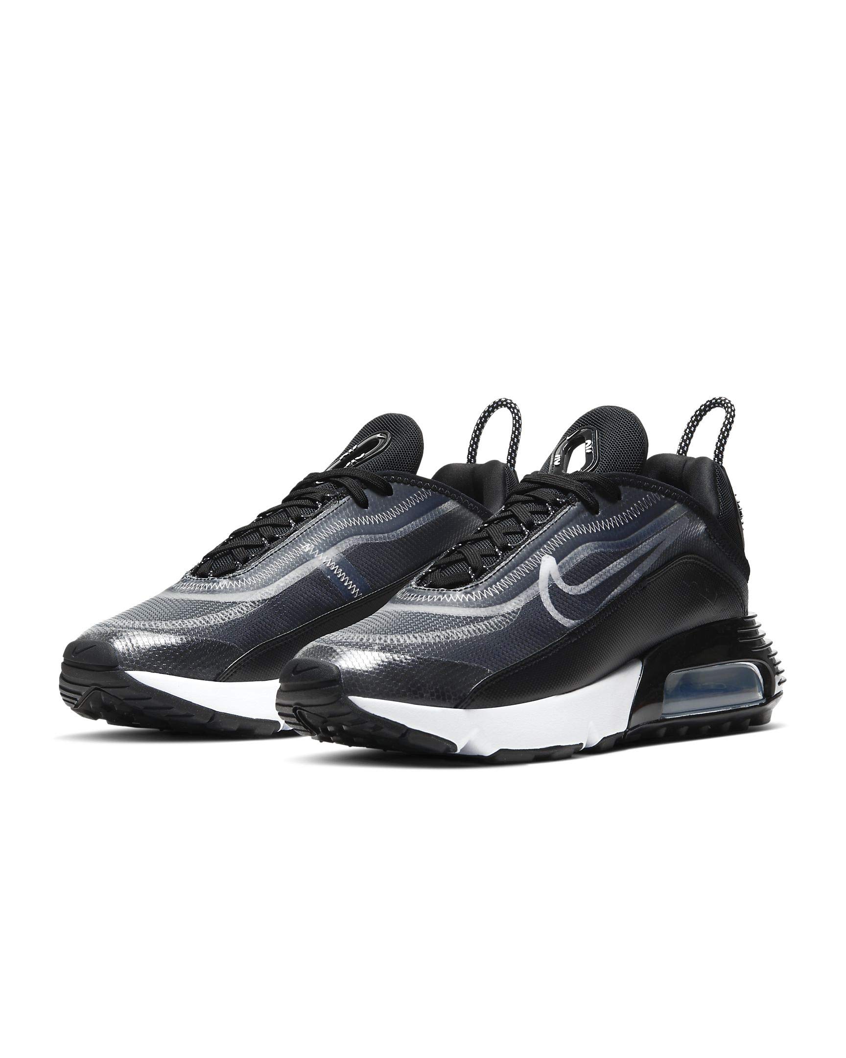 Nike Womens Air Max 2090 Running Trainers CK2612 Sneakers Shoes (UK 5.5 US 8 EU 39, Black White Silver 002)