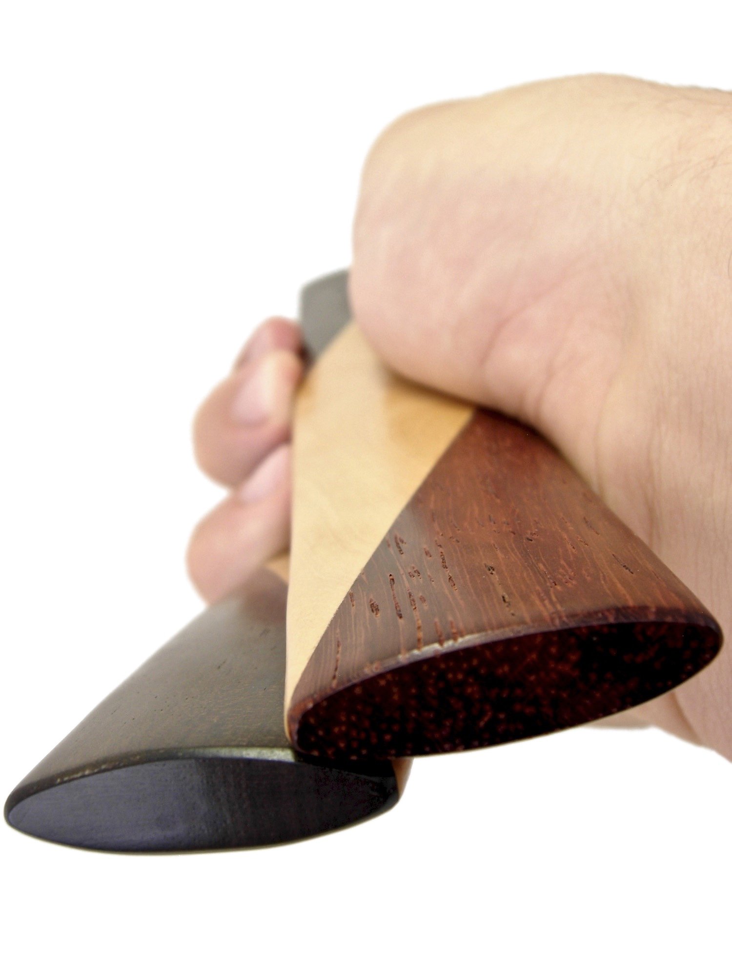 Pea Patch Minstrel-Style Laminated “Tri-Tone” Ebony-Boxwood-Padauk Bones (Narrow)