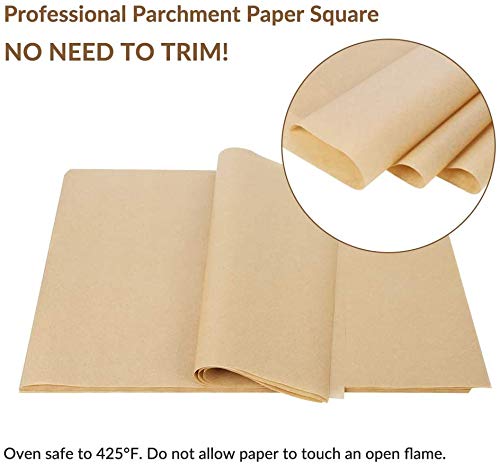 YL TRD 200 Pcs Unbleached Parchment Paper Sheets, 8x12 Inch Parchment Sheets, Uses for Baking Cookies, Cooking, Air Fryer, Grilling (8x12inch)