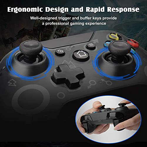 VANZO Wireless Controller Xbox Game Wireless PC Gamepad with 2.4GHZ Wireless Adapter Compatible with Xbox One/One S/One X/P3 Host/Windows 7/8/10 Bluetooth Remote Joypad