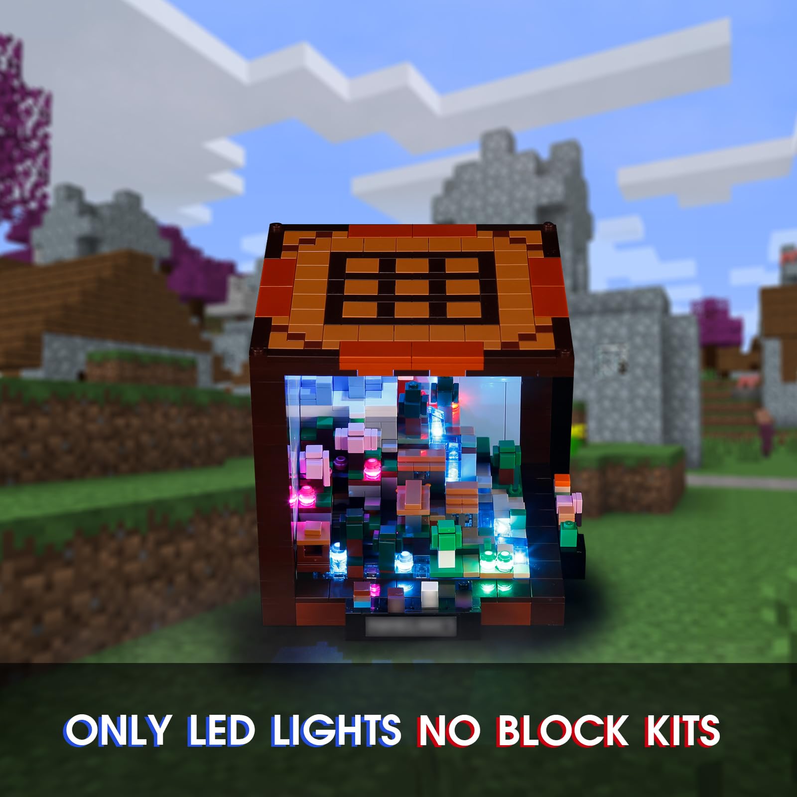 Vaodest LED Light for Lego Minecraft The Mushroom House 21179 Set,Design and Configuration Compatible with Model 21179(LED Light Only, Not Building Block Kit)