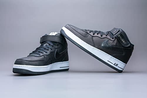 Nike Men's Air Force 1 Mid shoe, Black/Black/White, 8.5