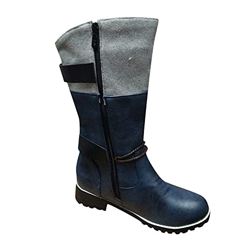 USYFAKGH Women Winter Shoes rain Boots Women Short Waterproof Ankle Boot Snow Boot Winter Boot Blue
