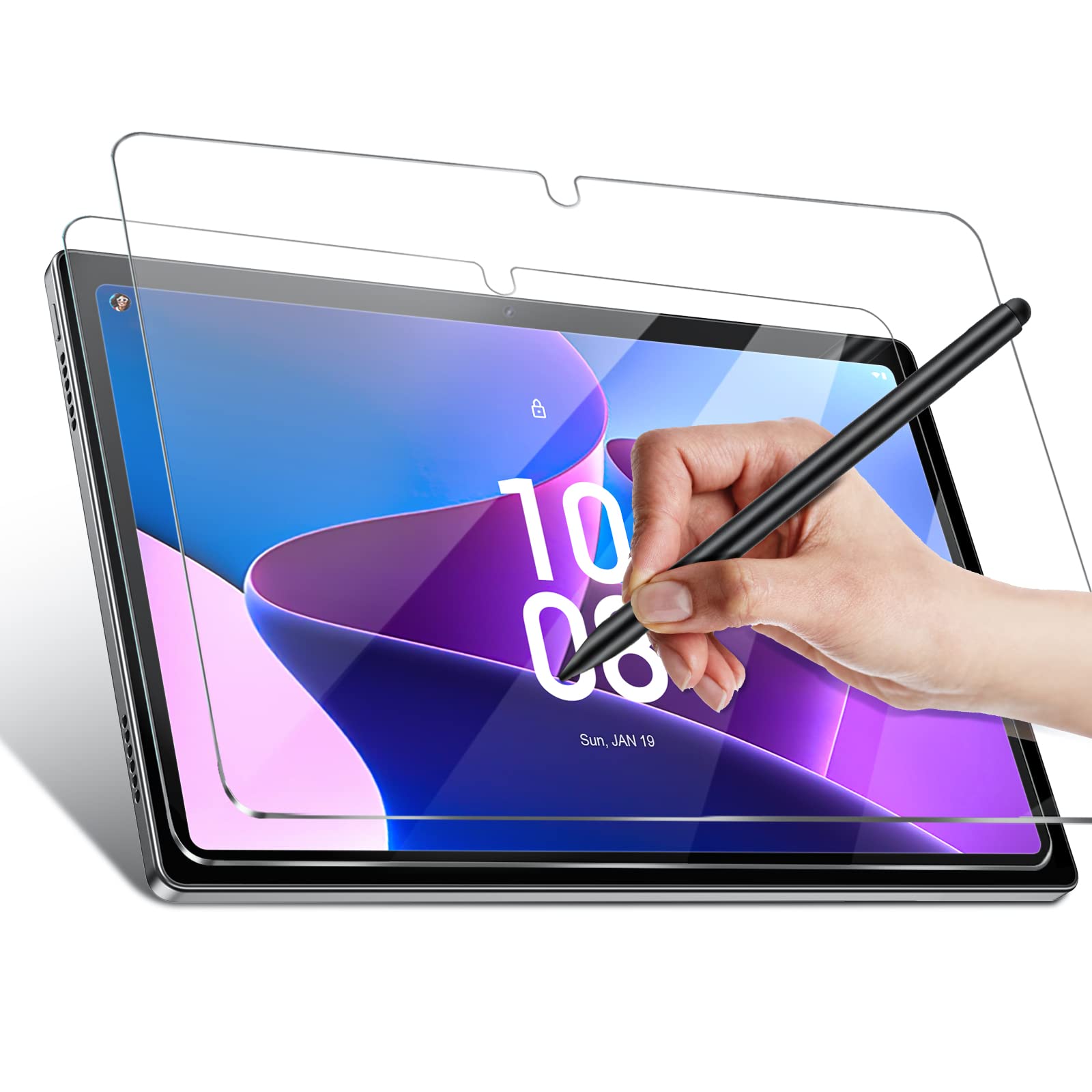 ZtotopCases [2 Pack] Screen Protector for Lenovo Tab M10 Plus 3rd Gen 10.6 Inch 2022, Anti-Scratch/High Definition/Easy Installation/Bubble Free Tempered Glass Film