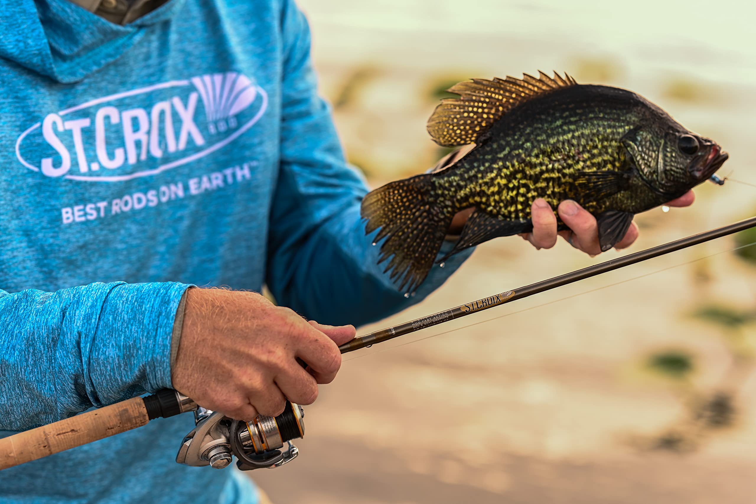 St. Croix Rods Panfish Series Spinning Rod, 7'3"(PNS73MLXF)
