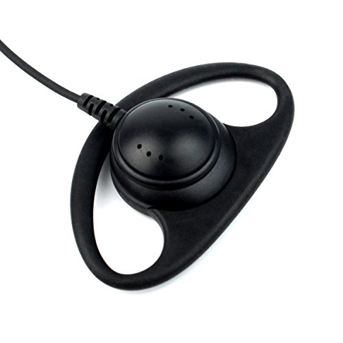 Retevis Case of 10, Walkie Talkies Earpiece with Mic 2 Pin D-Type Headset Compatible with Baofeng UV-5R BF-888S H-777 RT22 RT27 RT-5R Kenwood 2 Way Radios(10 Pack)