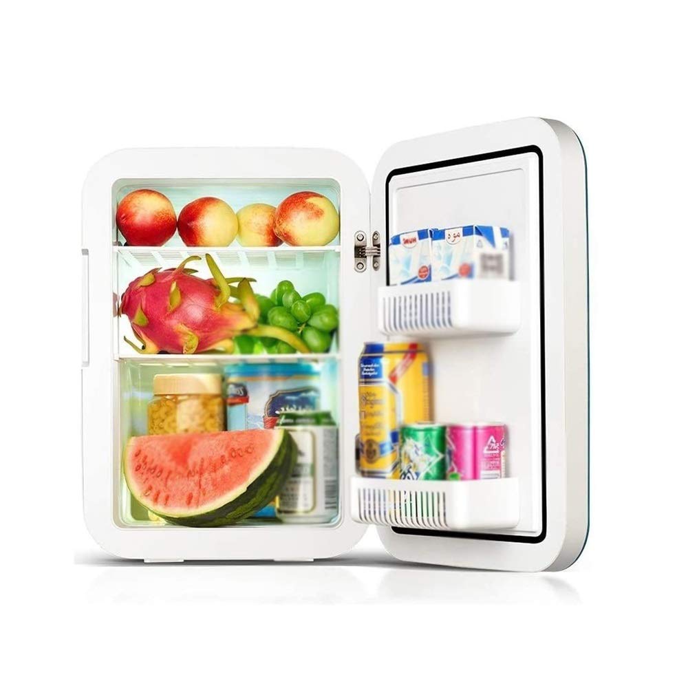 N/A Portable Compact Personal Fridge Cools & Heats Great for Bedroom Office Car Dorm Portable Makeup Skincare Fridge