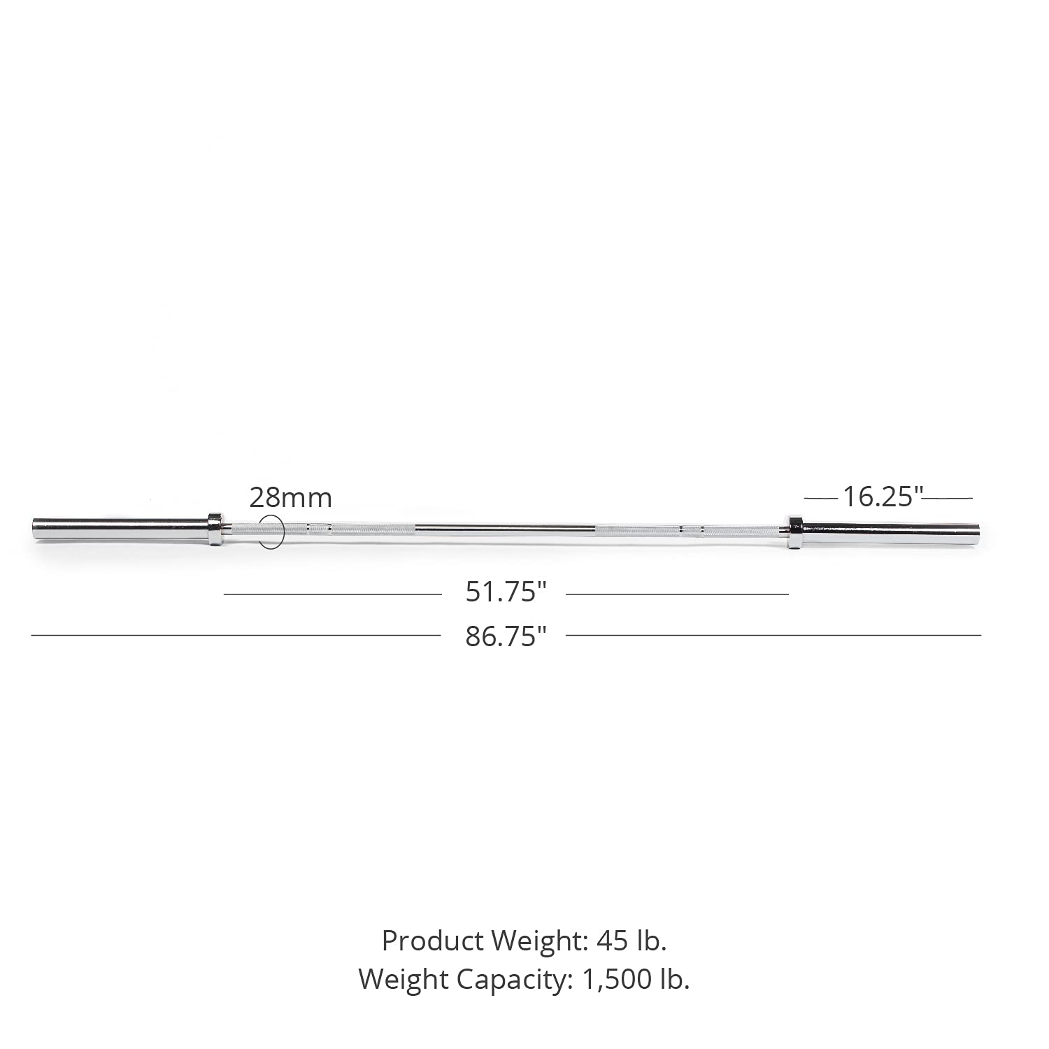Titan Fitness Atlas Olympic Barbell 20 KG 28MM