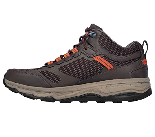 Skechers mens Gorun Altitude - Trail Running Walking Hiking Shoe With Air Cooled Foam Sneaker, Brown/Orange, 11 US