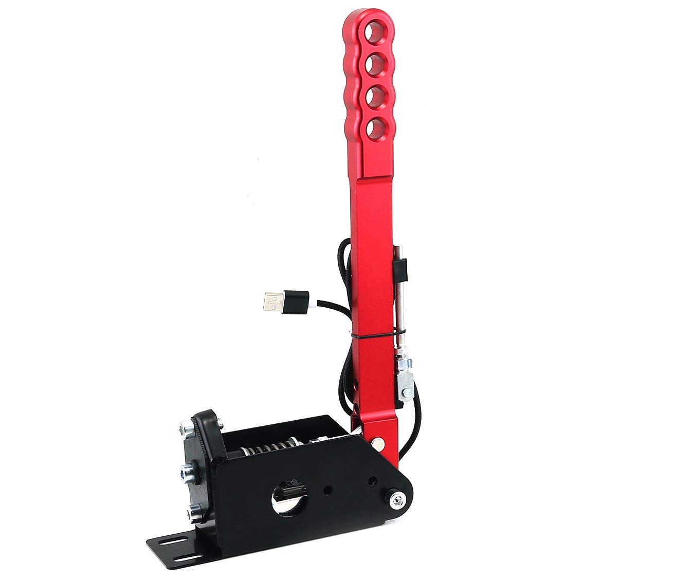 Pnndee 14 Bit PC SIM USB Handbrake with Clamp for Racing Games G25/27/29 T500 FANATECOSW Dirt Rally (red)