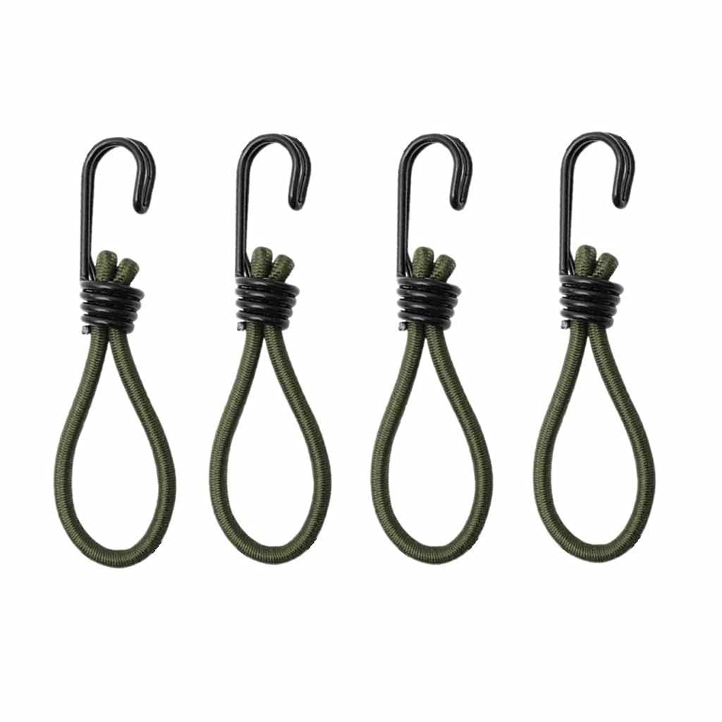 UXZDX CUJUX 4Pcs Outdoor Elastic Tent Bungee Rope Camping Canopy Luggage Stretch Buckle Ground Nail Strap