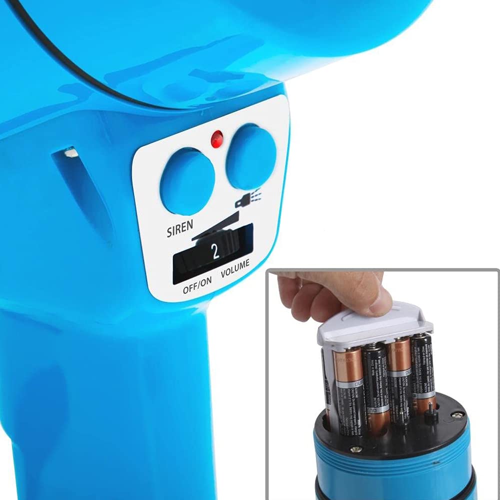 Pyle Compact and Portable Mega Phone Speaker - 40W Waterproof Bullhorn with Alarm Siren, Adjustable Volume, LED Flashlight, and AA Battery Power - Indoor/Outdoor Use for Cheering at Football Games