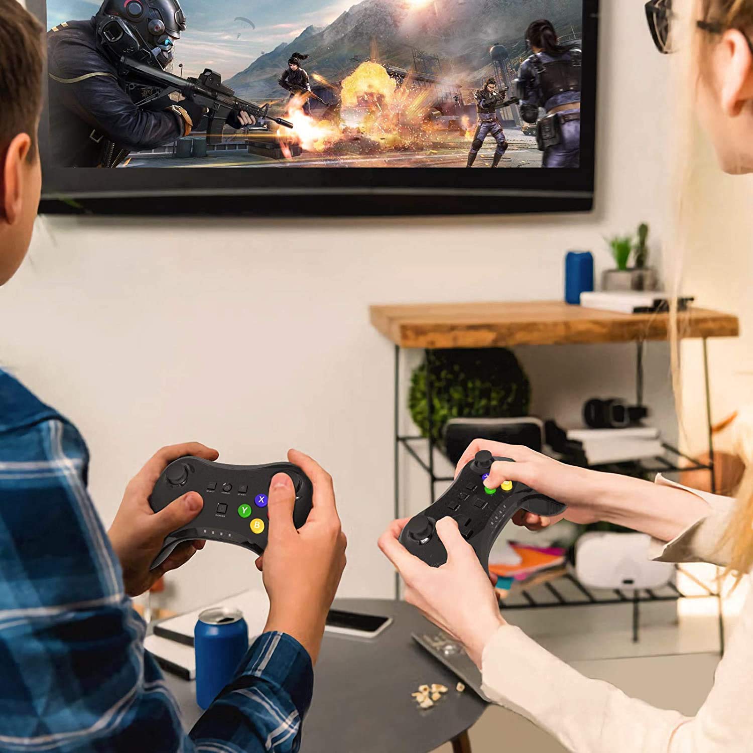 Pro Controller for Wii U, Dlunsy Wireless Controller Bluetooth Gamepad Connected to Wii U Console Dual Analog Joystick
