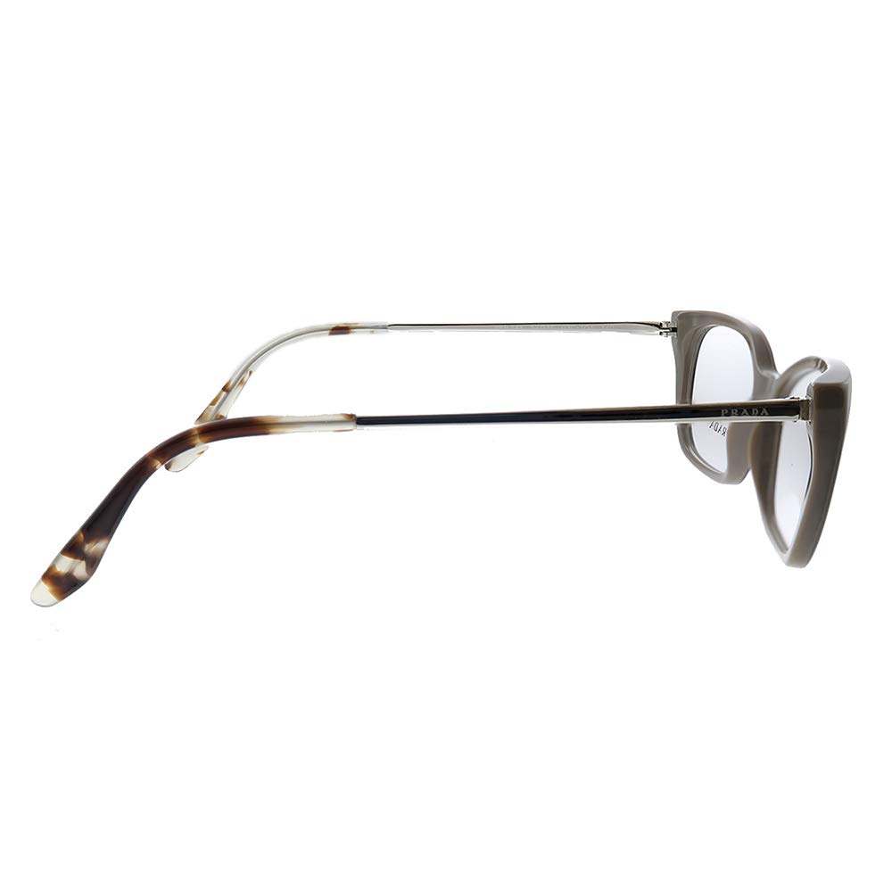 Prada PR 14XV 03C1O1 Top Opal Grey Plastic Cat-Eye Eyeglasses 52mm