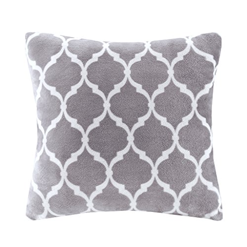 Ogee Modern Throw Pillow, Casual Animal Square Decorative Pillow, 20X20, Grey