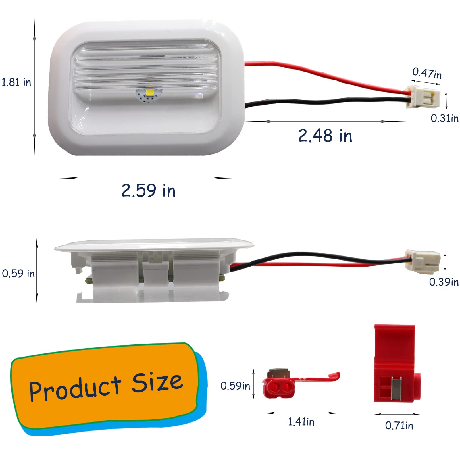 W10695459 Refrigerator LED Light Module Assembly