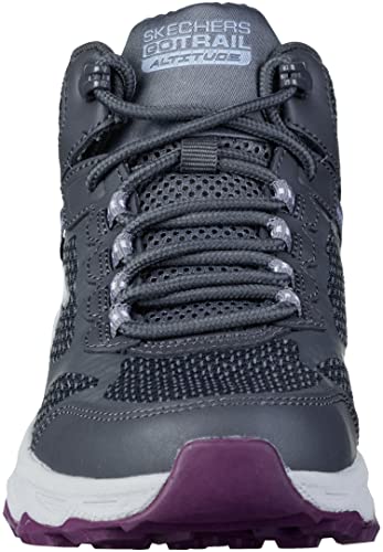 Skechers Women's GO Run Trail Altitude-Element Hiking Shoe, Charcoal/Blue, 7.5