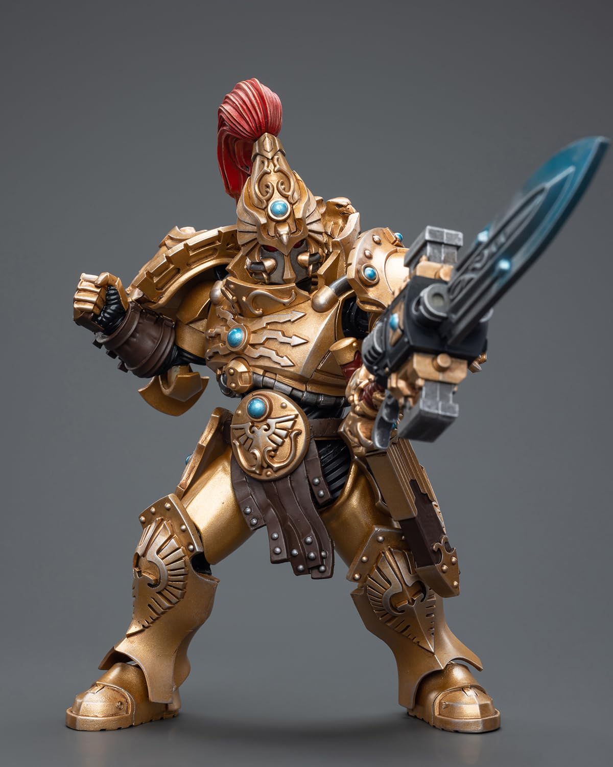 Pipigirl JoyToy 40K Space Marine Genuine License 1/18 Action Figure, Adeptus Custodes Custodian Guard with Sentinel Blade, 4.88 inch Action Figures Kits (Sentinel Blader)