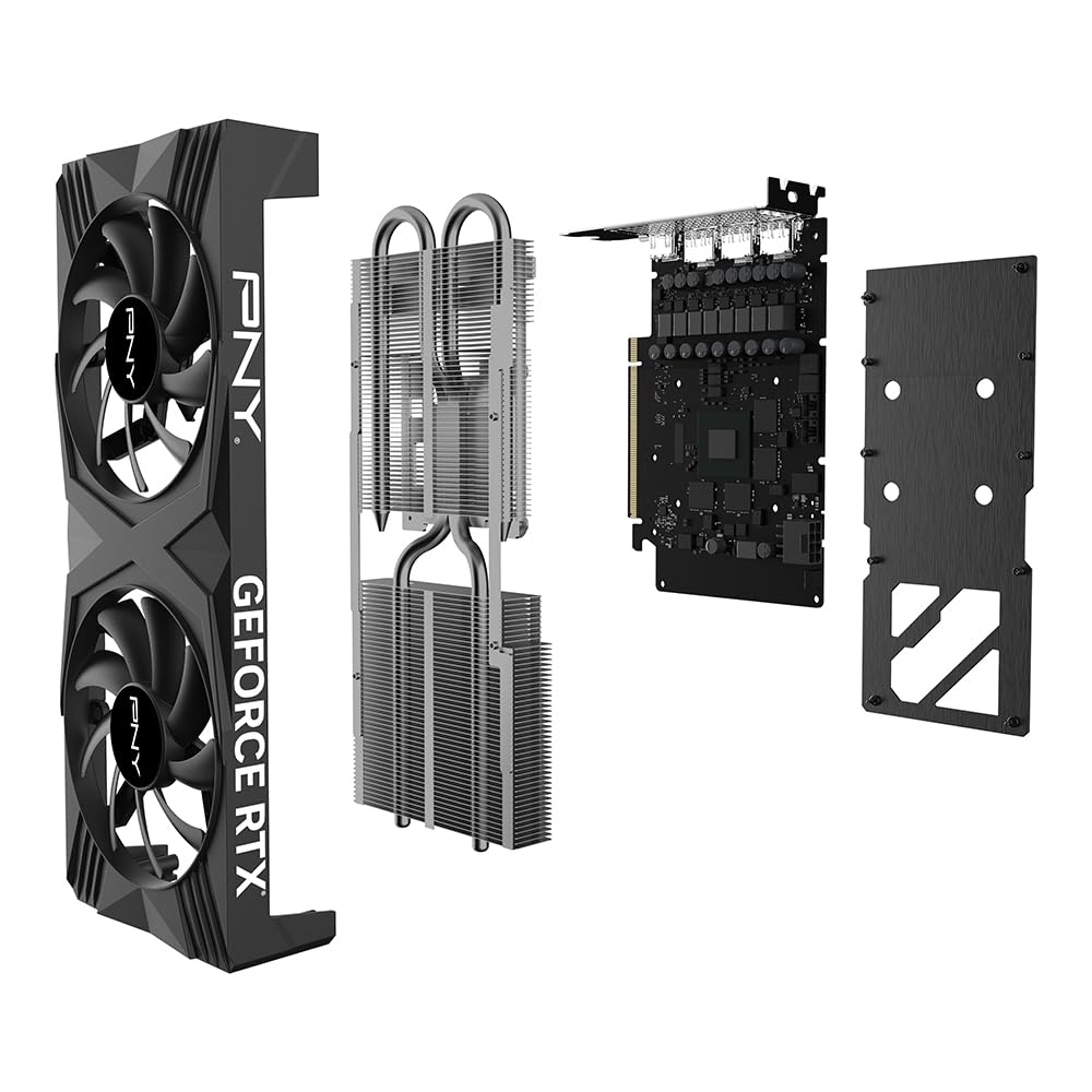 PNY GeForce RTX™ 4060 Ti 8GB Verto™ Dual Fan Graphics Card DLSS 3 (128-bit, PCIe 4.0, GDDR6, HDMI/DisplayPort, Supports 4k, 2 Slot)