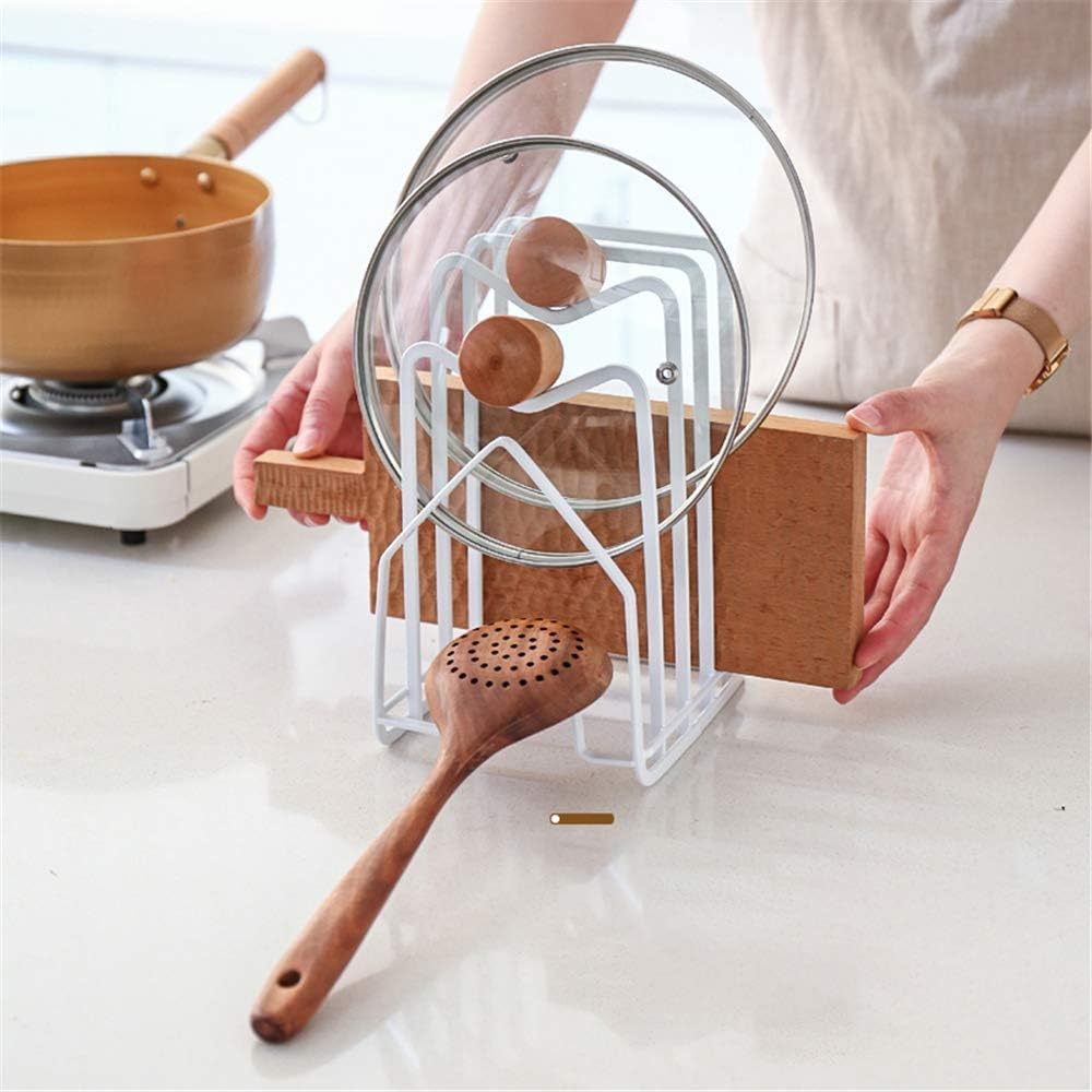 NEIDE Kitchenware Rack Adjustable Kitchen Storage Iron Rack Pan Pot Lids C Board Folding Organizer Stand Layers-Kitchen Storage Rack Pan Pot Lid Organizer Shelves Holder Stand Foldable