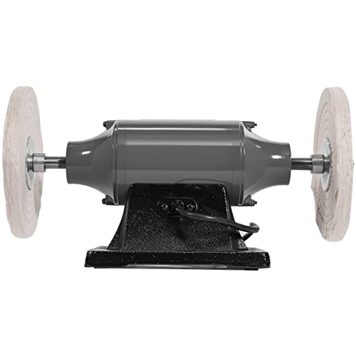 VEVOR Bench Buffer Polisher, 8 inch Buffing Machine 370W Motor with 3600 RPM, Heavy Duty Benchtop Lathe Polishing Machine for Jewelry, Wood, Silver, Amber, Metal, Jade