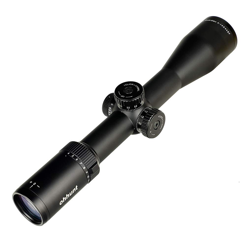 ohhunt Guardian 4-14X44 SF Hunting Rifle Scope 30mm Tube Side Parallax Tactical Riflescopes with KillFlash Cover and Mount Rings