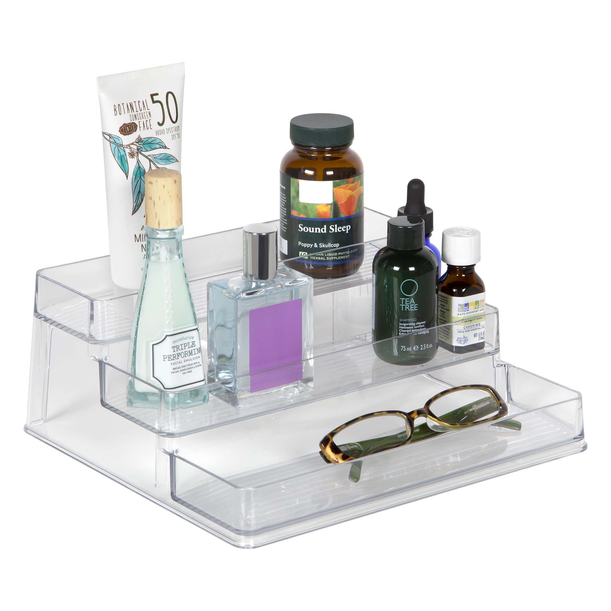 Richards 3 Tier Spice Rack - 10" x 4" x 9" Medicine Cabinet Organizer Small Plastic Spice Rack for Cabinet - Eliminate Household Clutter - Organize Canned Food, Seasoning in Pantry