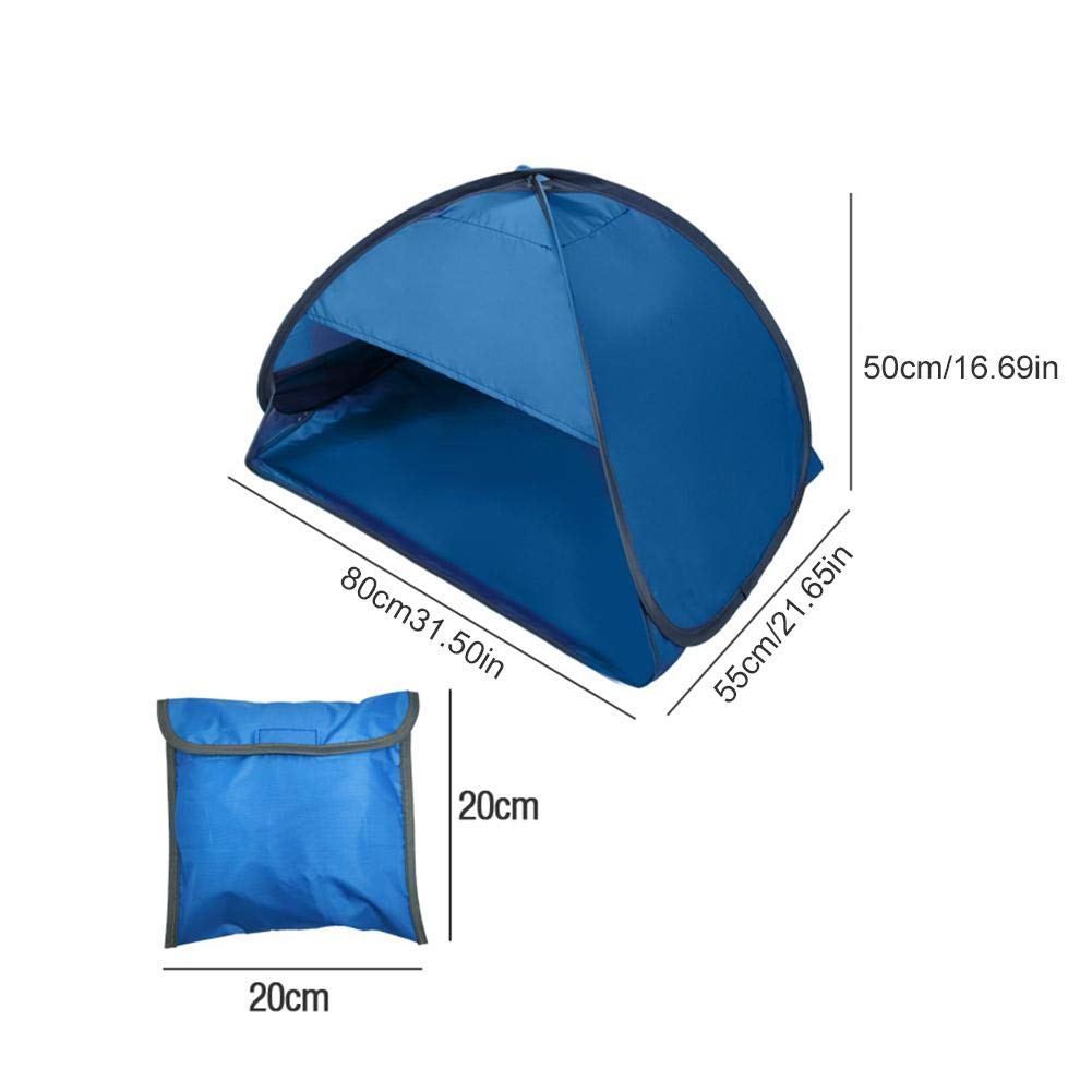Ridecle Pop Up Beach Tent Sun Shelter Instant Automatic Portable Sport Umbrella Small Sun Beach Shader Beach Shelter Sun Protection for Face While Sunbathing