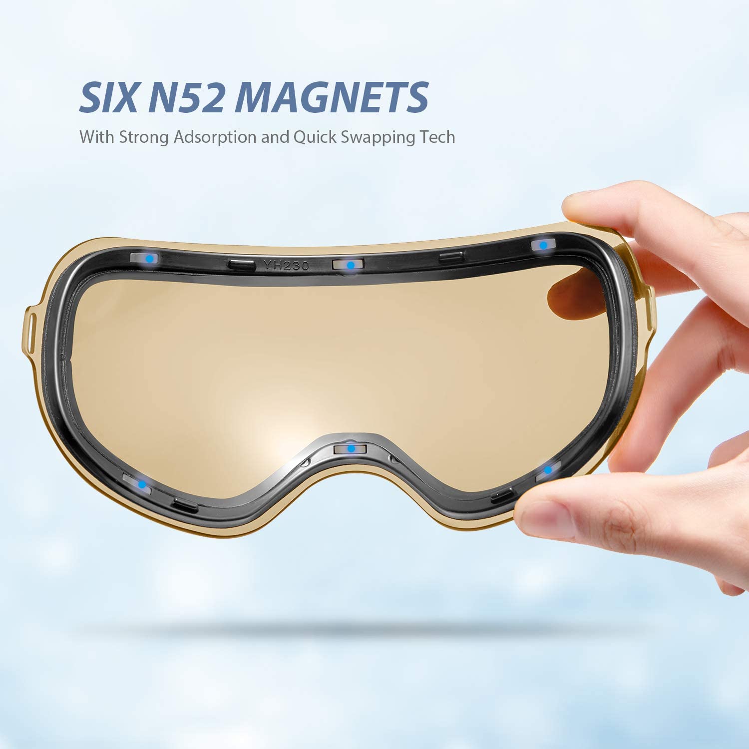 VANRORA Ski Goggles with Polarized Lens