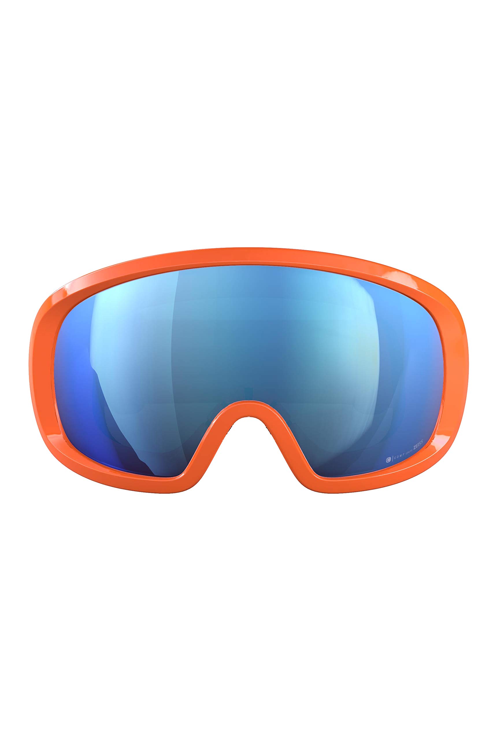 POC, Fovea Mid Clarity Comp Goggles for Skiing and Snowboarding, Fluorescent Orange/Spektris Blue, One Size