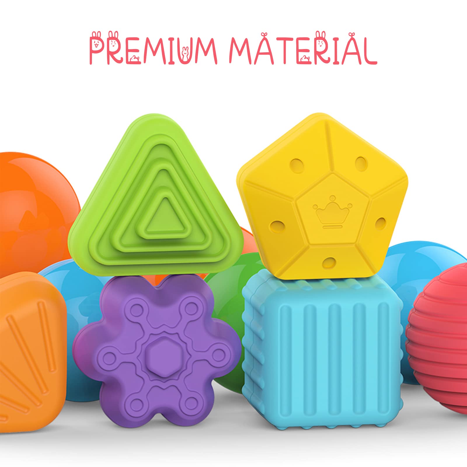 wonuu Baby Shape Sorting Toy Shape Sorting Box Sensory Sorting Bin with Elastic Bands Fine Motor Skill Early Learning Preschool Educational Gift