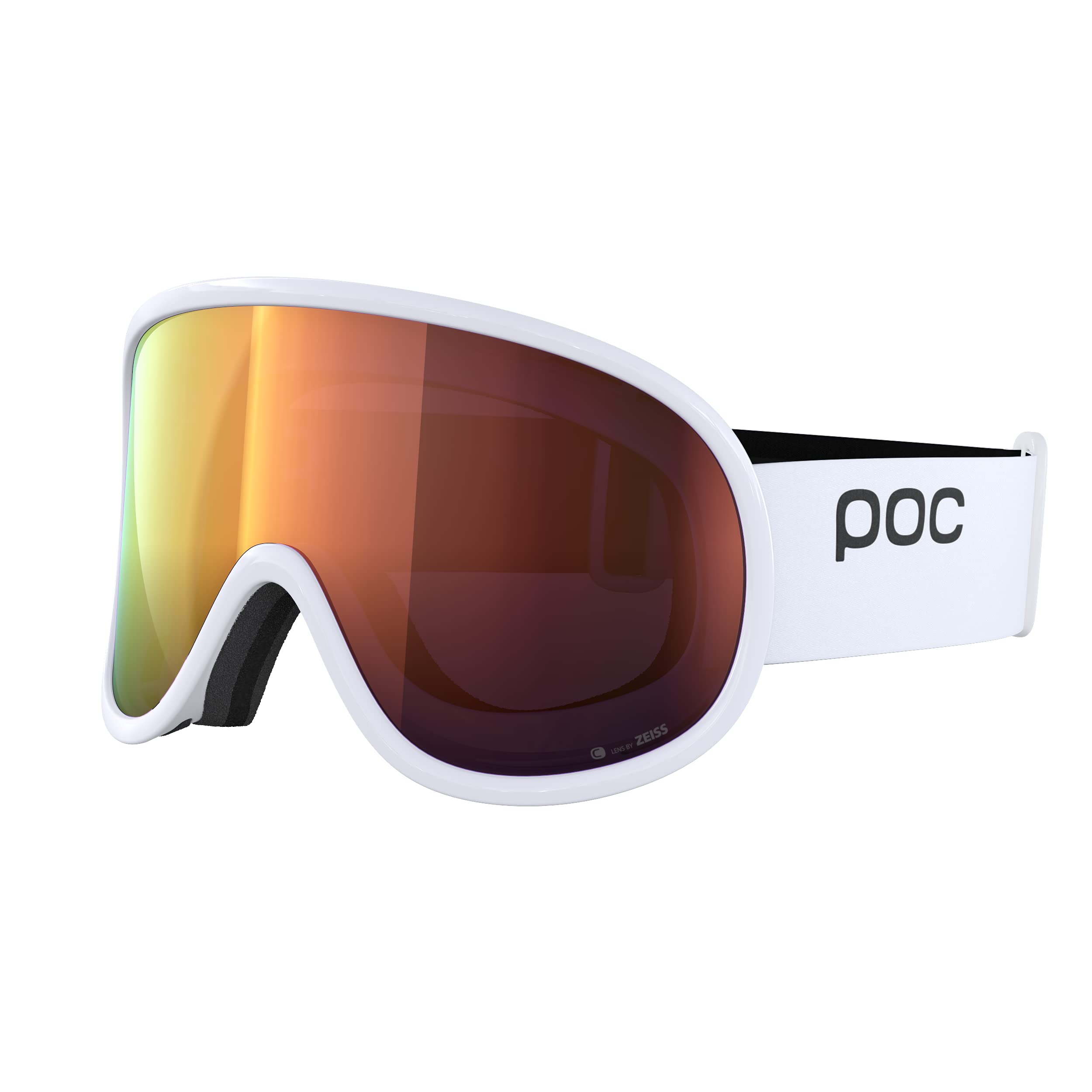 POC, Retina Big Clarity Goggles for Skiing and Snowboarding, Hydrogen White/Spektris Orange