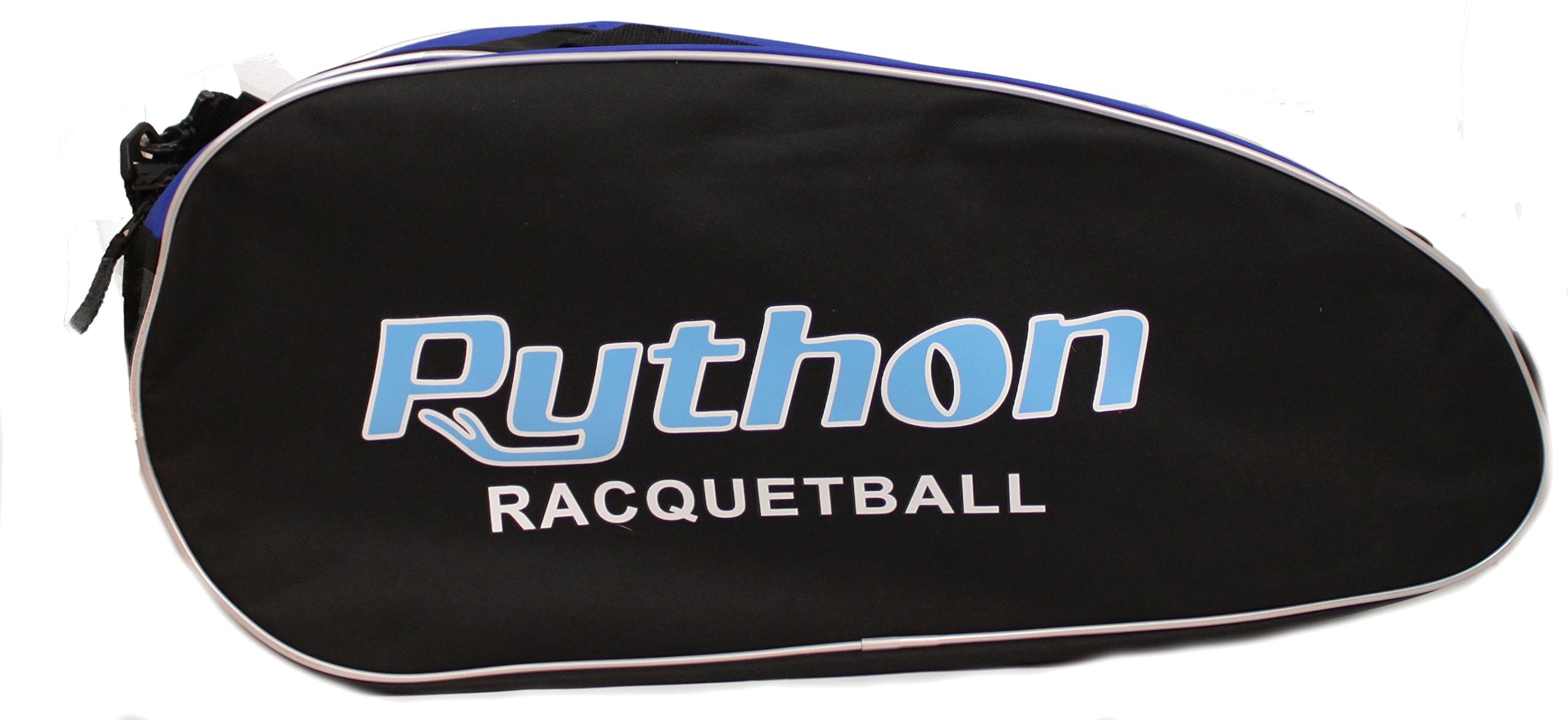 Python Deluxe "3R" (3 Racquet) Racquetball Bag Series (Black/Blue)