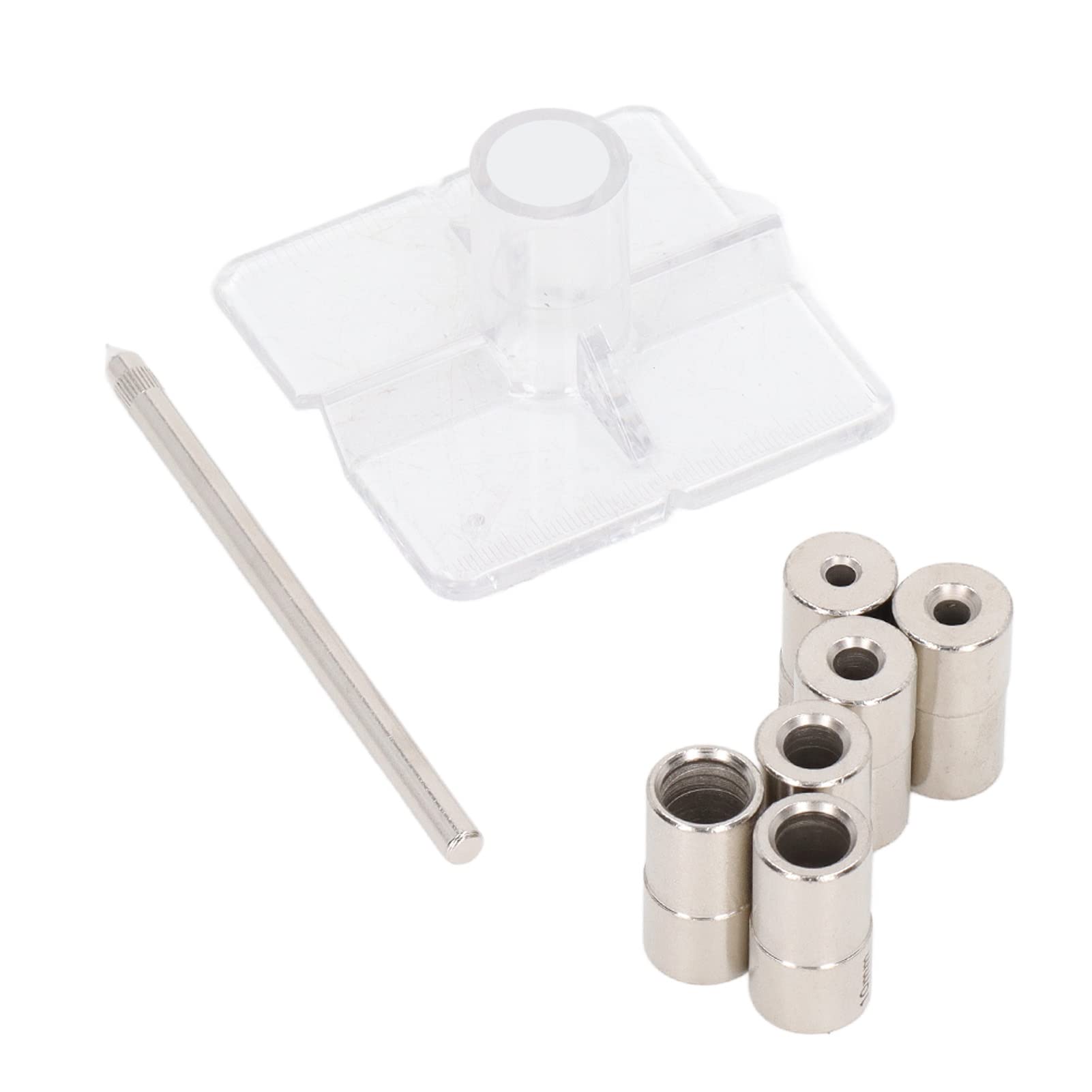 Orenic 8 Pcs Self Centering Dowel Jig Kit, 6 Size Inner Diameter Alloy Steel Drill Bushing Drill Bit Guide Centering Punch Set, Drill Guide Bushings Set, Wood Dowel Jig Woodworking Joints Tools
