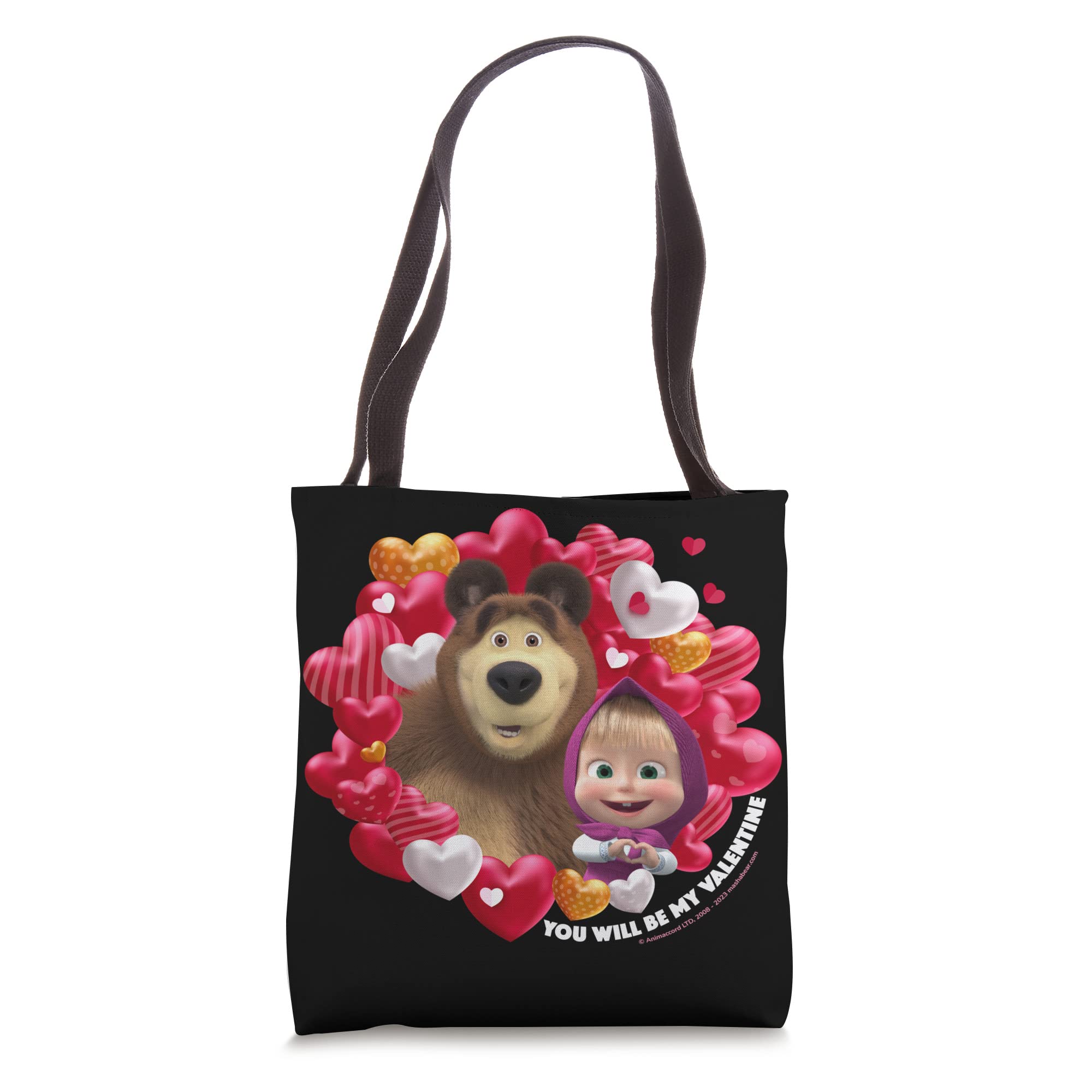You will be my Valentine, Bear! Masha and the Bear Tote Bag
