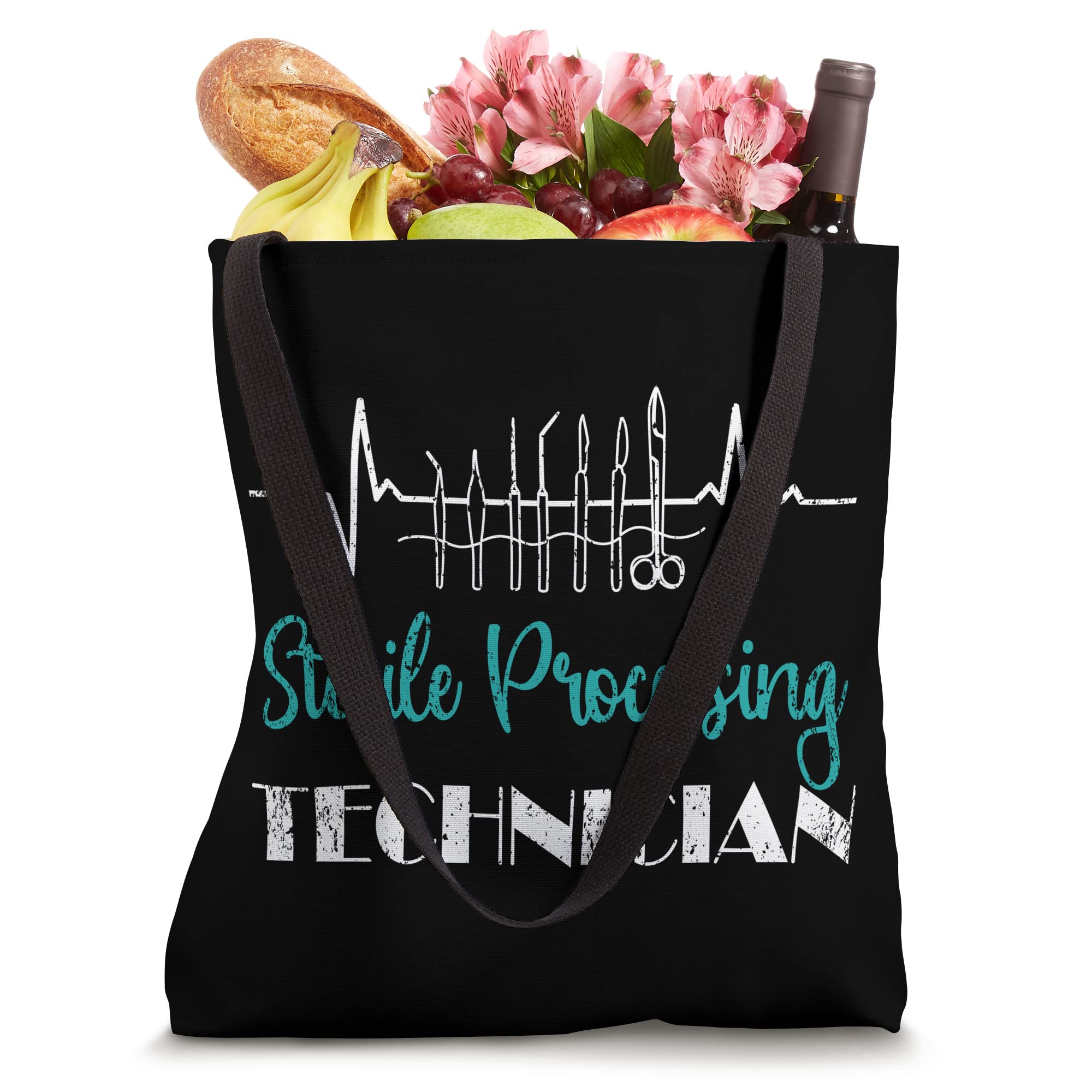 Sterile Processing Technician Tech Week Heartbeat EKG Tote Bag